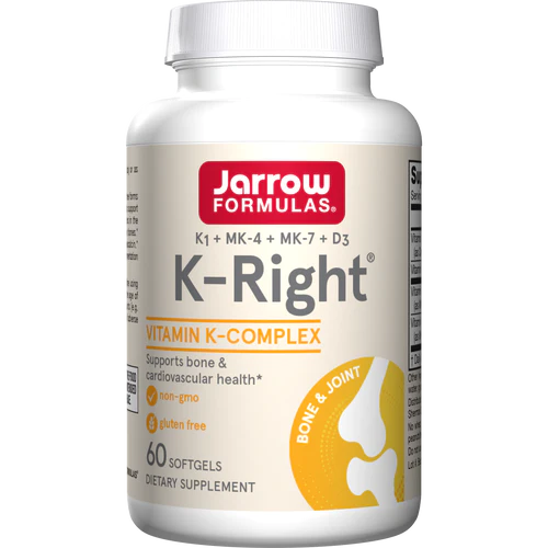 K-Right 60 softgels - K1 + MK-4 + MK-7 + D3, optimized vitamin K ...