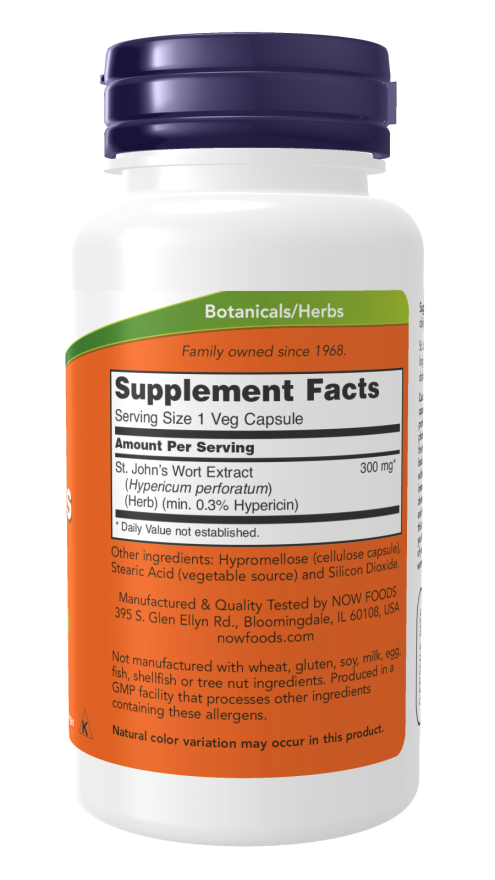 St. John's Wort 300mg 100 capsules - extract with hypericin for mood ...