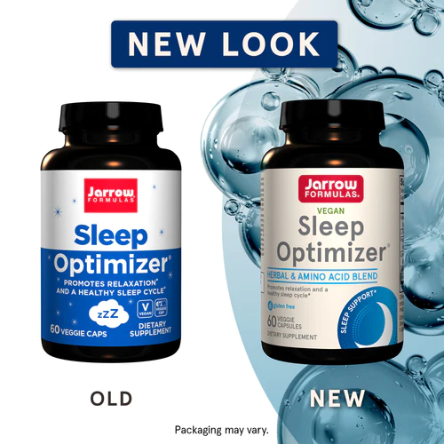 Sleep Optimizer 60 capsules - GABA, melatonin, tryptophan, hops, lemon balm & valerian | Jarrow ...