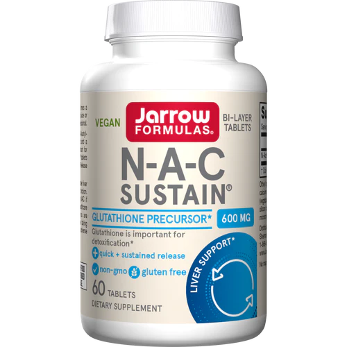 NAC Sustain 60 tablets - N-acetyl-cysteine, antioxidant and glutathione ...