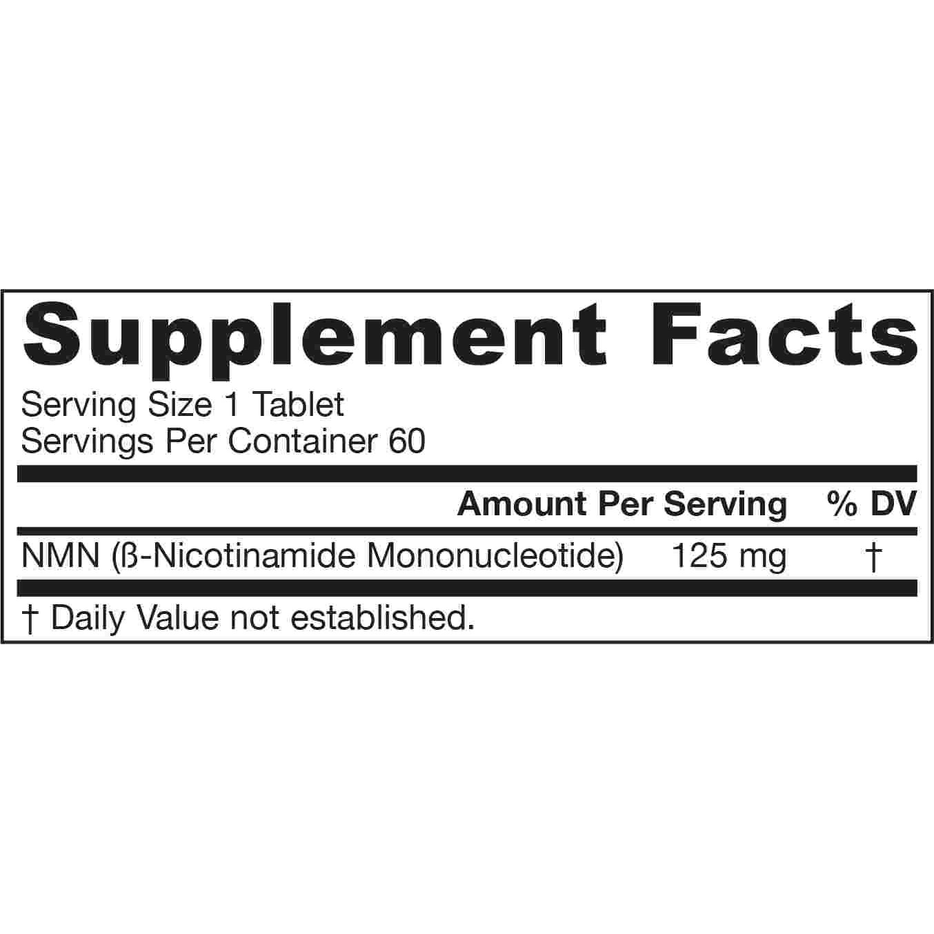 NMN 60 tablets - nicotinamide mononucleotide, a precursor of NAD+ ...