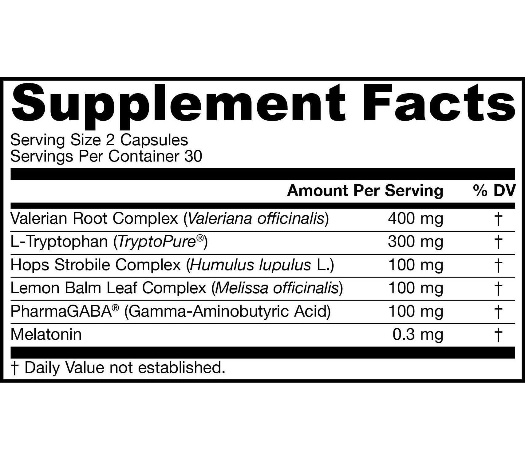 Sleep Optimizer 60 capsules - GABA, melatonin, tryptophan, hops, lemon ...