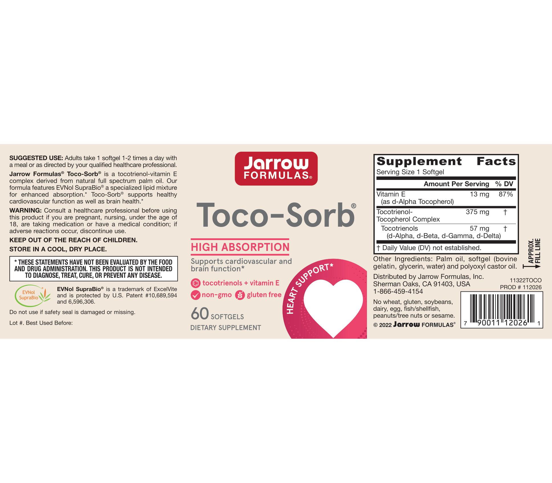 E Toco-Sorb 60 softgels - tocotrienols with phytosterol & squalene to ...