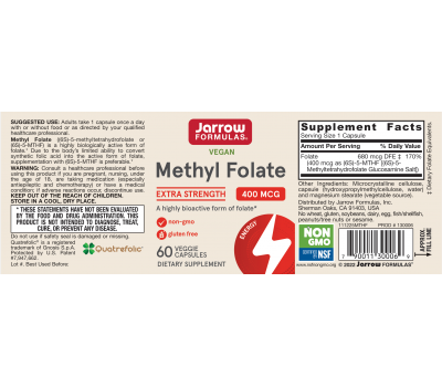 Buy 5-MTHF Methylfolate 400mcg 60 capsules/1000mcg 100 capsules, bio ...