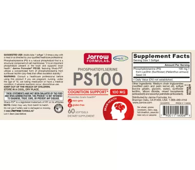 PS-100 60 softgels /120 capsules - fosfatidylserine voor beter ...