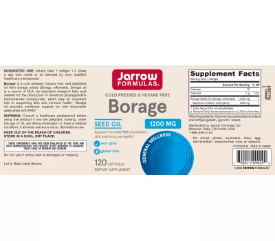 Borage GLA-240 120 softgels - gamma-linoleenzuur uit bernagie-olie ...