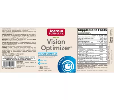 Vision Optimizer 180 capsules - lutein, zeaxanthin, bilberry, eyebright ...