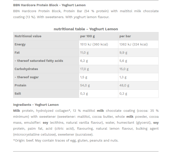 Protein Block 90g - 15 tasty protein bars with 45g of protein in 5 ...