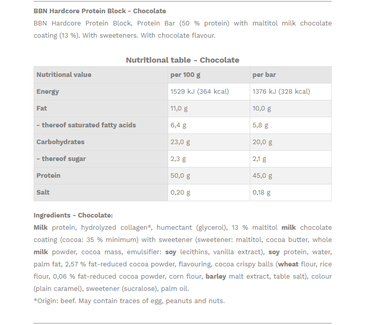 Protein Block 90g - 15 lekkere eiwitrepen met 45 gram eiwit in 5 ...