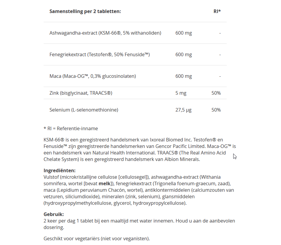 Mannenformule PRO Testosteron 60 tablets - complete formula with ...